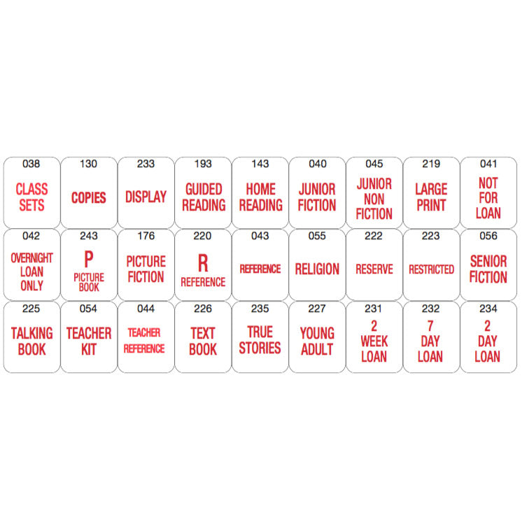Shop Subject Spine Labels Online in Australia – Vipa Library & Office ...