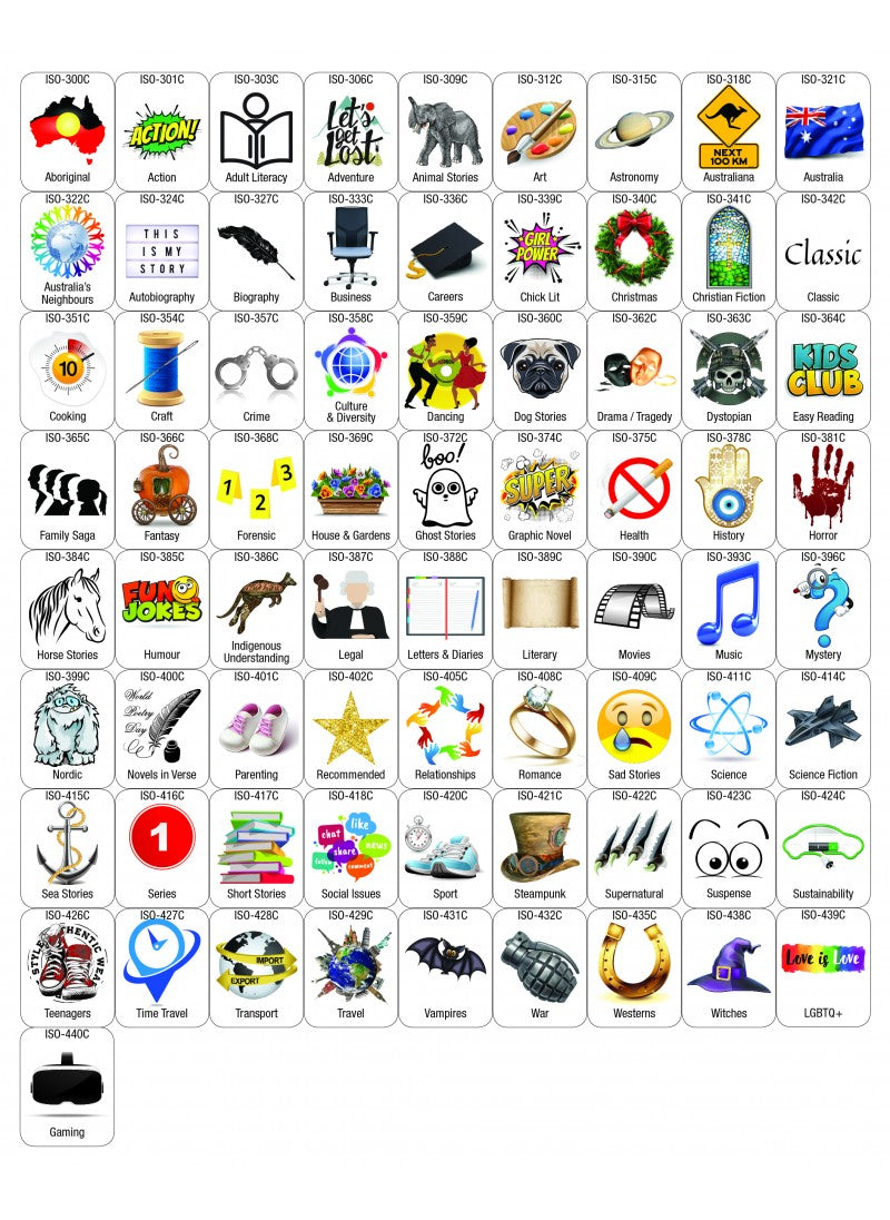 Genre Labels Silhouette Collection – Vipa Library & Office Supplies